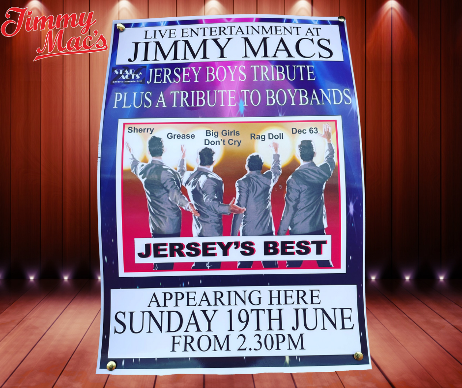 Jersey's Best at Jimmy Macs - Visiting Canvey Island