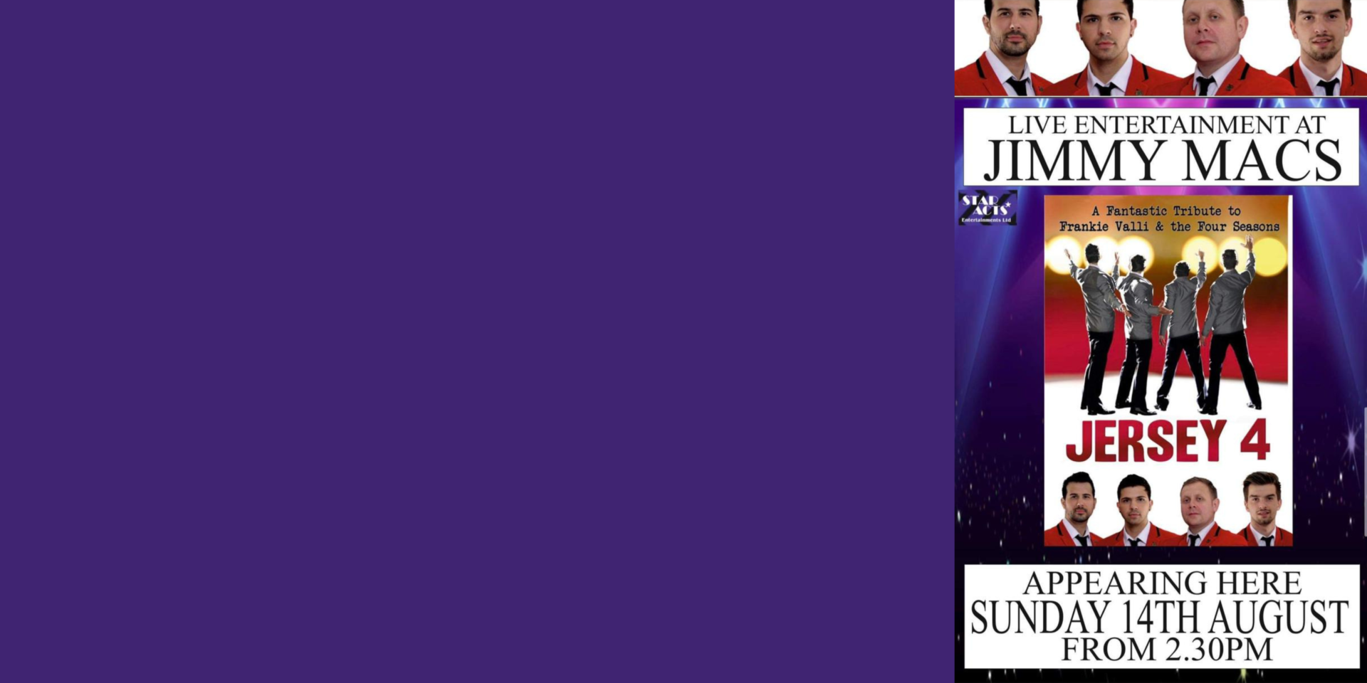 Jersey 4 - 14th August at Jimmy Macs - Visiting Canvey Island